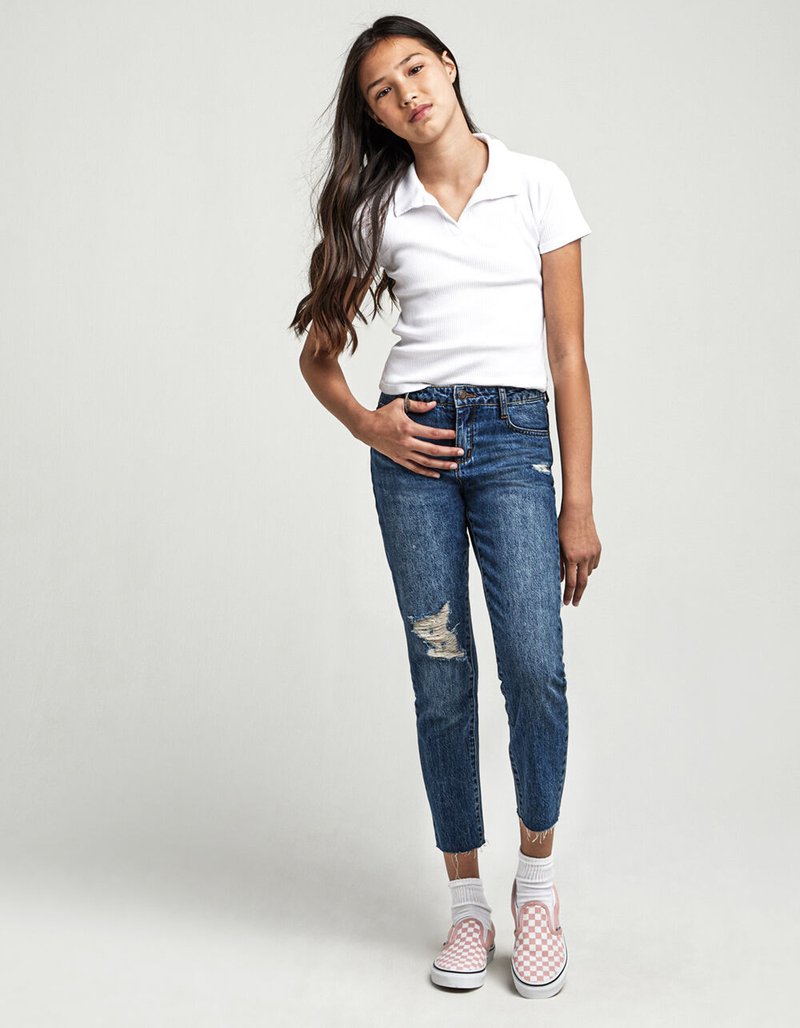 RSQ Girls High Rise Straight Leg Jeans - DKWSH | Tillys