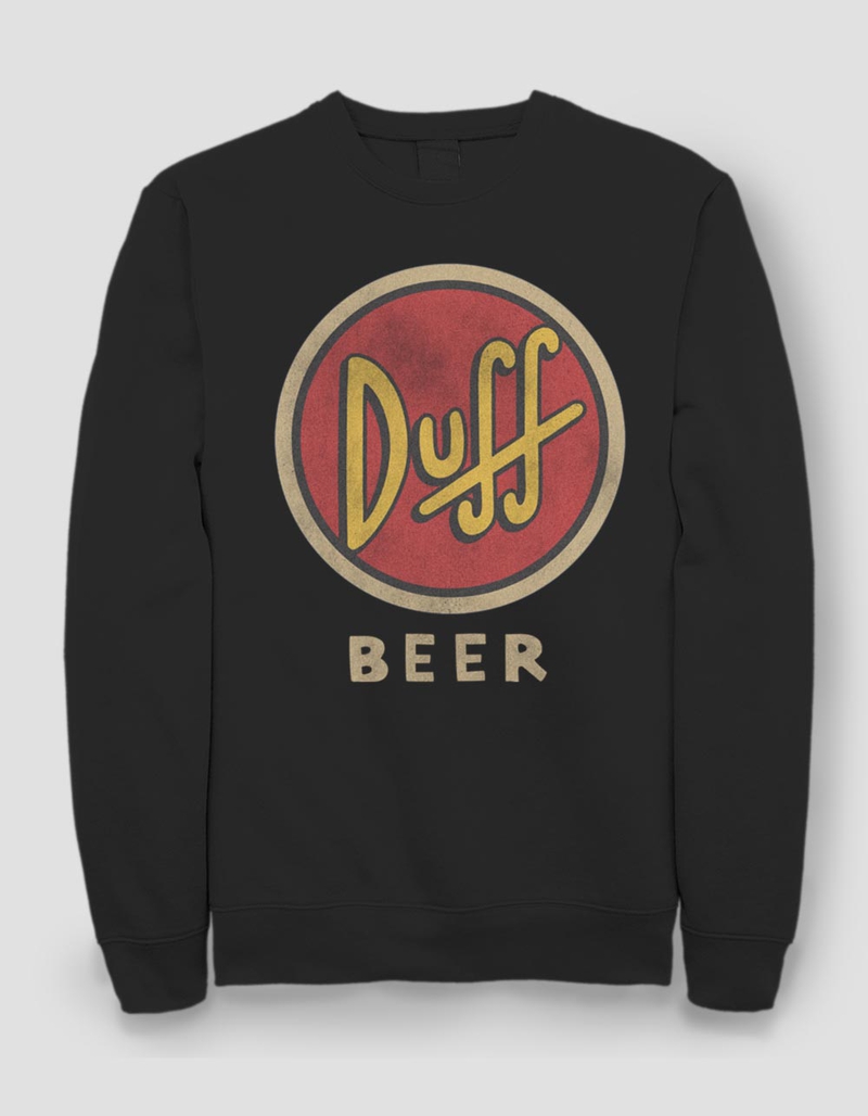 THE SIMPSONS Vintage Duff Logo Unisex Crewneck Sweatshirt - BLACK | Tillys