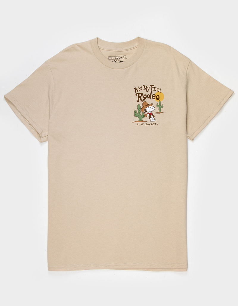 RIOT SOCIETY x Peanuts Snoopy Not My First Rodeo Mens Tee - SAND | Tillys