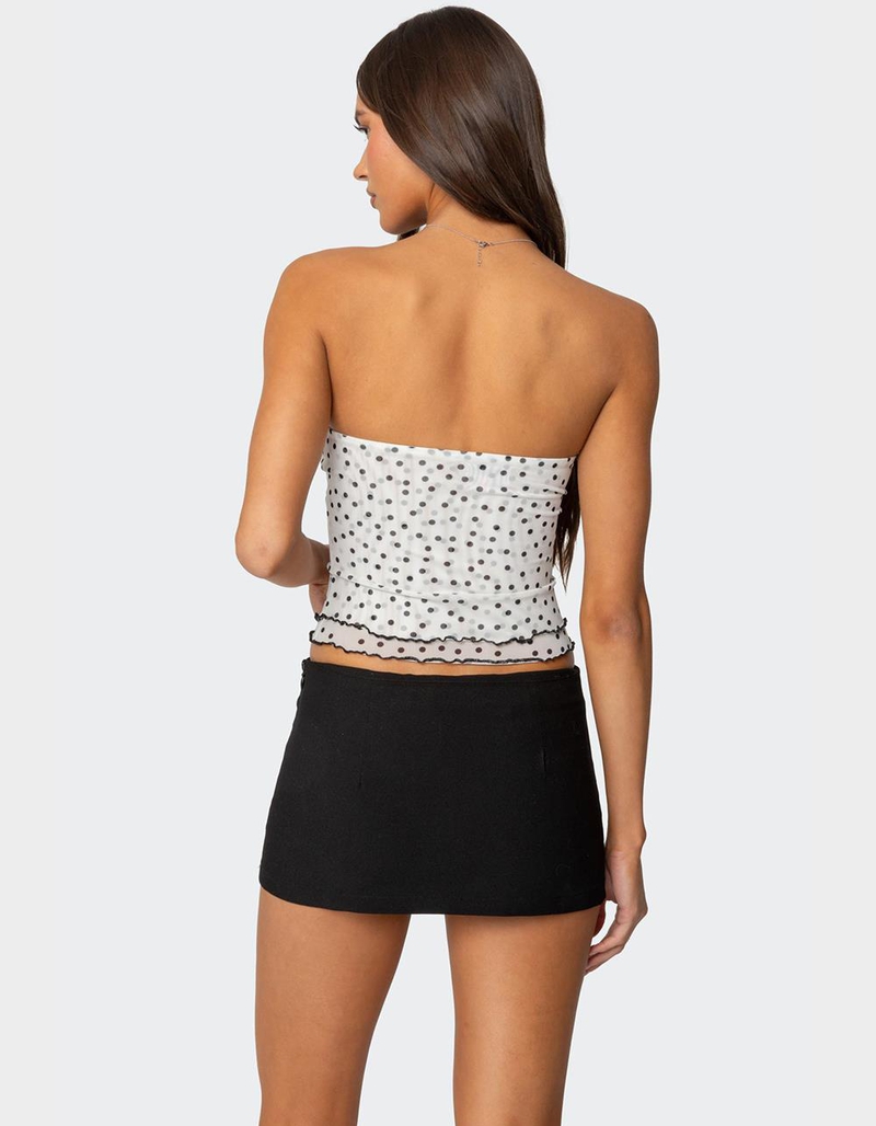 EDIKTED Laurie Polka Dot Tube Top - WHITE | Tillys
