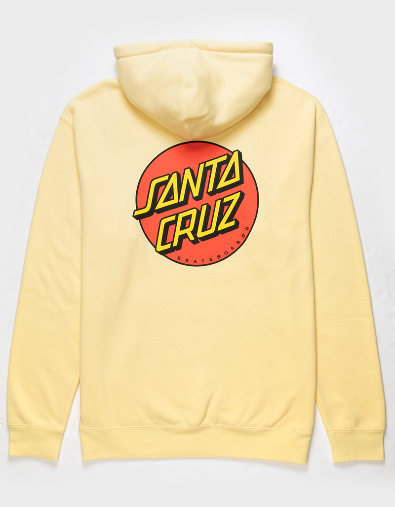 SANTA CRUZ Classic Dot Mens Fleece Pullover Hoodie - LT YELLOW - S | Tillys