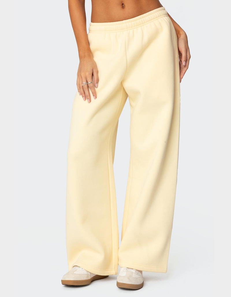 EDIKTED Bonney Bow Detail Sweatpants - YELLOW - XS | Tillys