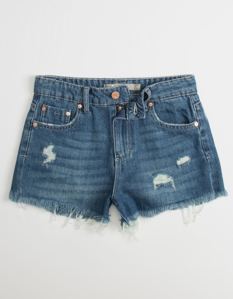 TRACTR Brittany Girls Denim Shorts - MEDIUM WASH - 14 | Tillys