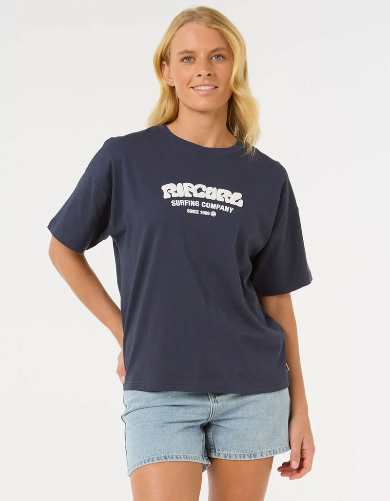 RIP CURL Surf Puff Womens Relaxed Tee - NAVY - M | Tillys