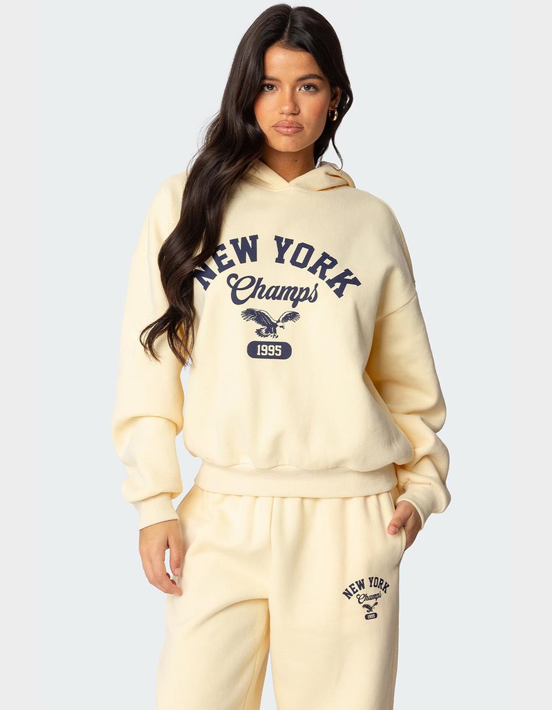 EDIKTED New York Champs Hoodie - YELLOW | Tillys