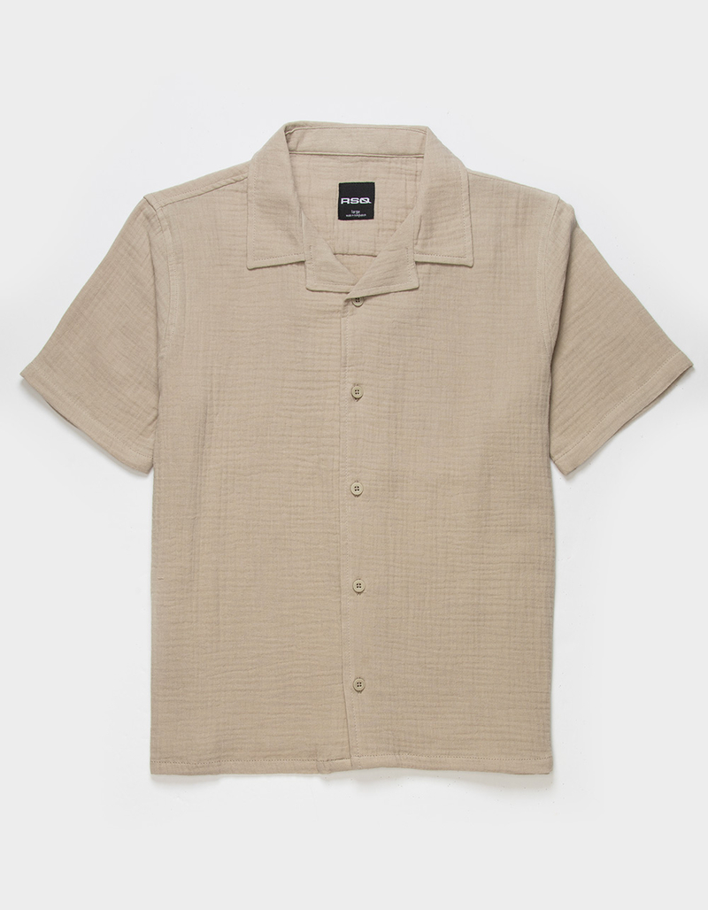 RSQ Boys Textured Button Up Shirt - BEIGE | Tillys