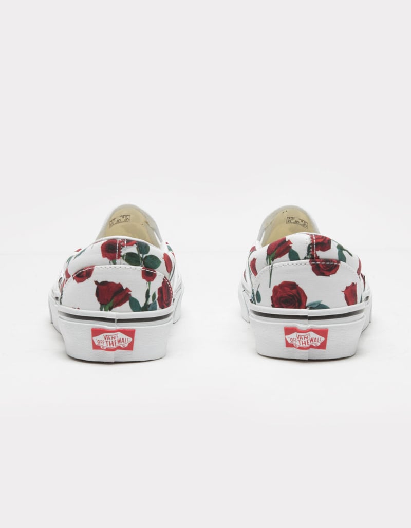 VANS Roses Womens Classic Slip-On Shoes - RED COMBO - 10.5 | Tillys