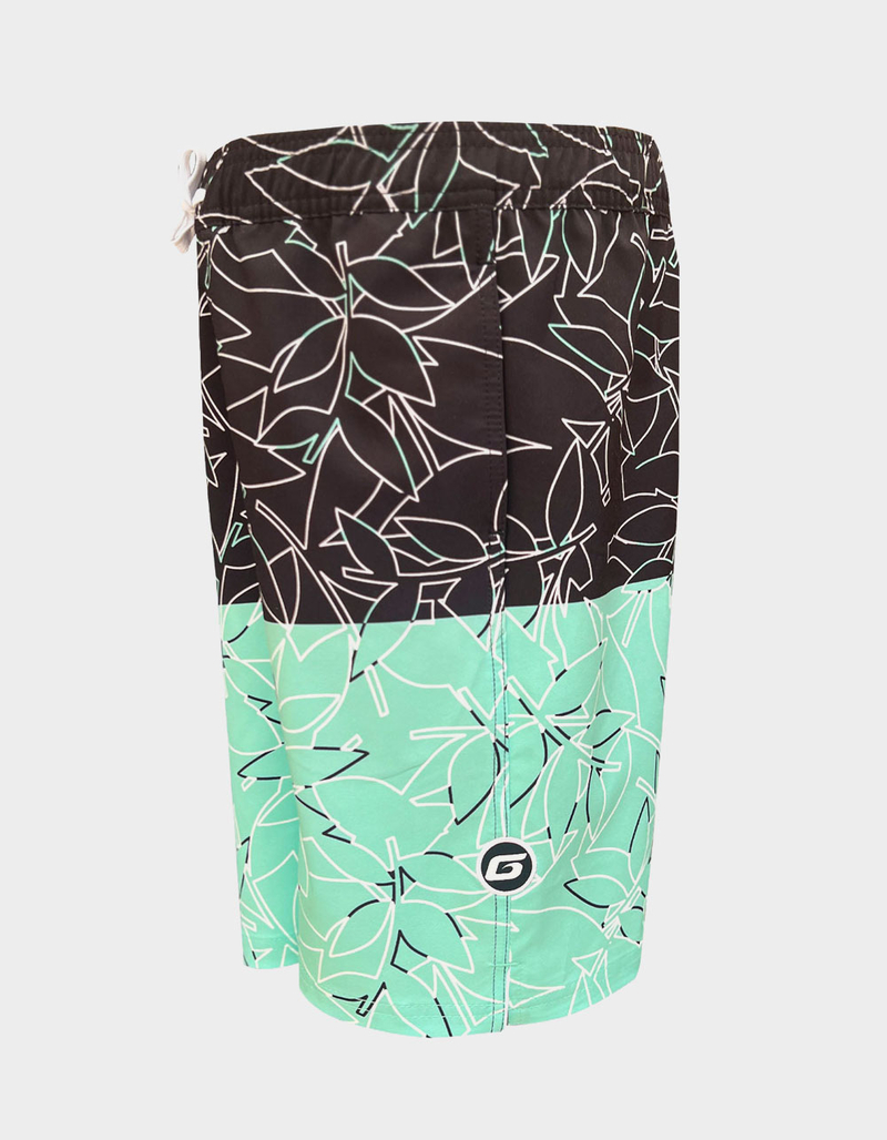 GROM Outline Pocket Boys Volley Boardshorts - BLACK - M | Tillys