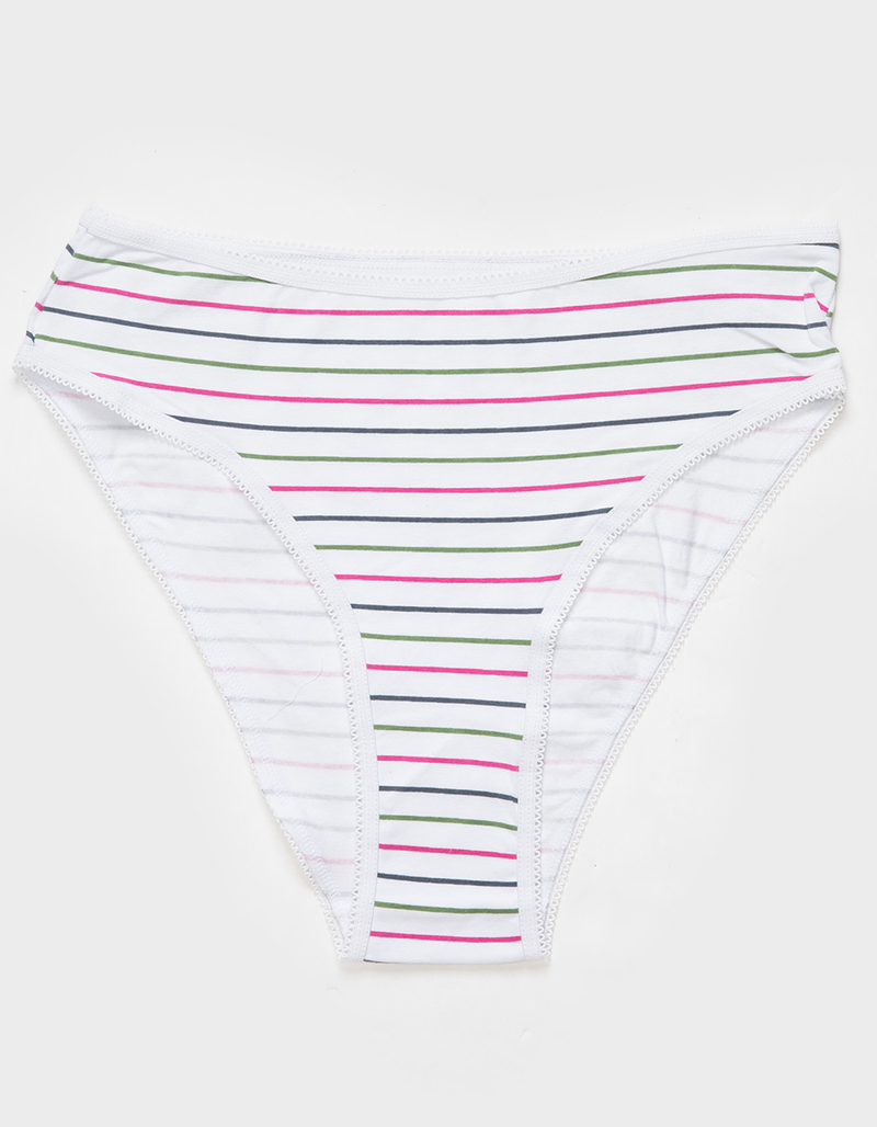 FULL TILT Picot Trim High Leg Bikini Panties - WHITE COMBO | Tillys