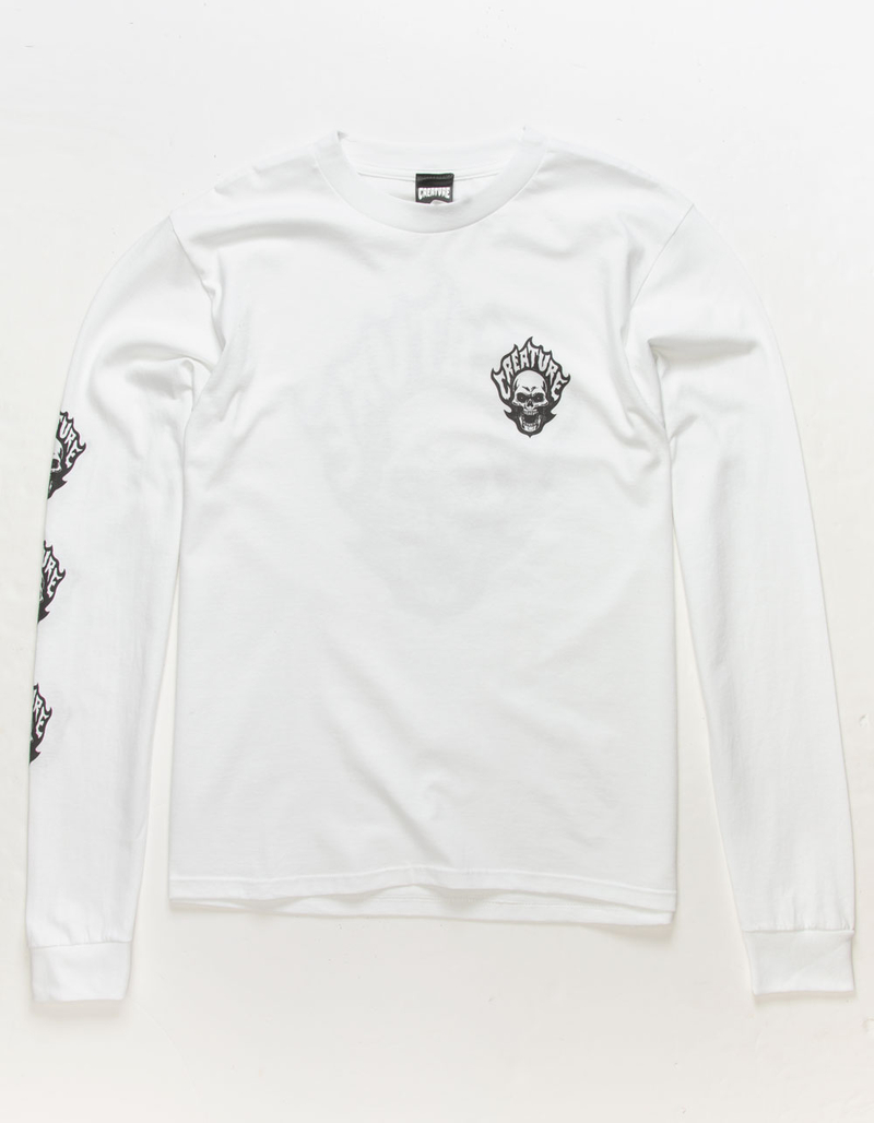 CREATURE Bonehead Flame Mens Tee - WHITE | Tillys