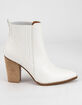 BEAST FASHION Pointed Toe Womens Heeled Booties - WHITE | Tillys