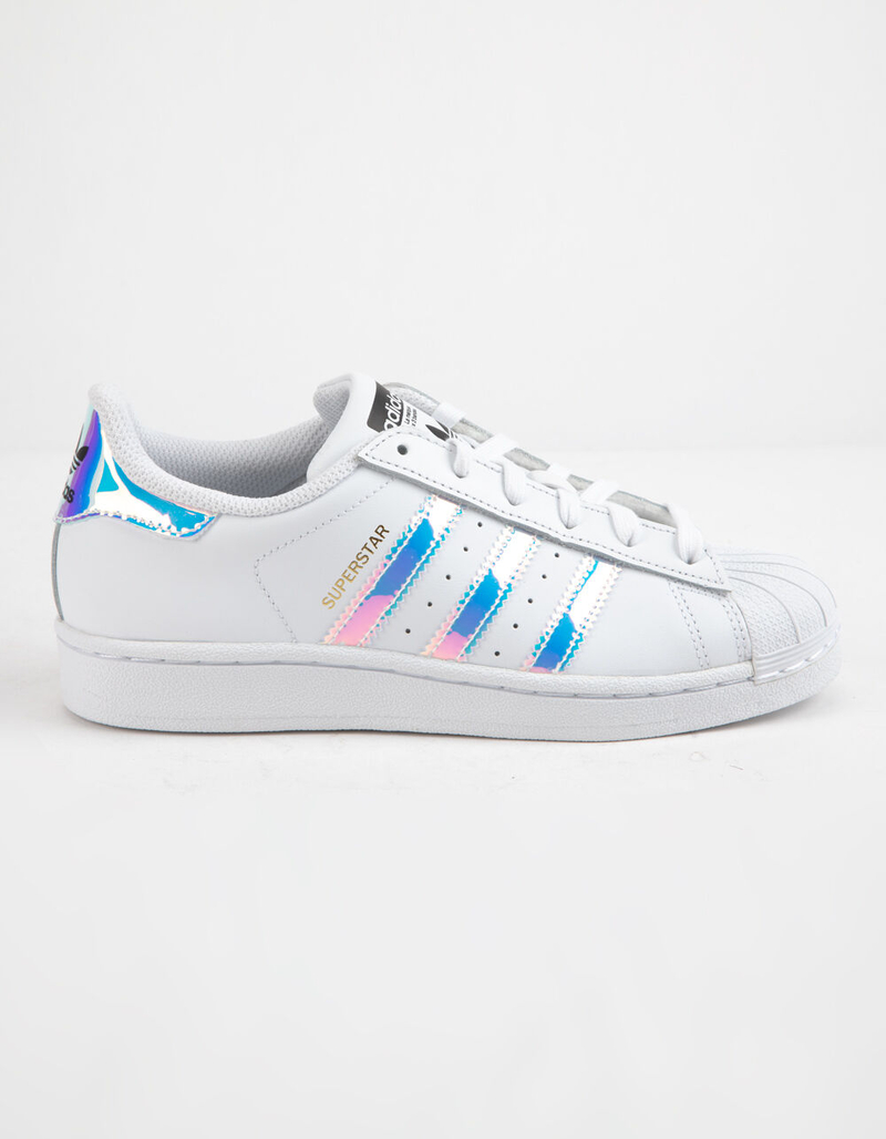 ADIDAS Superstar White & Metallic Silver Girls Shoes - WHITE/METALLIC ...