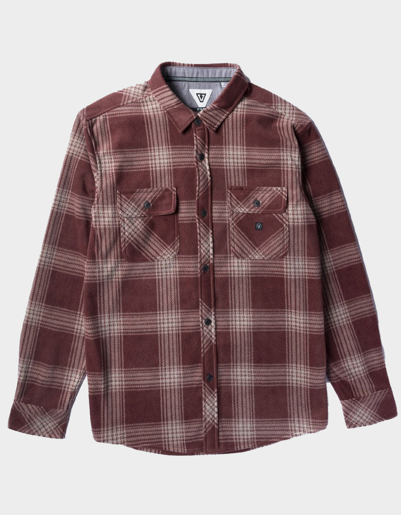 VISSLA Eco-Zy Mens Polar Flannel - RED COMBO | Tillys