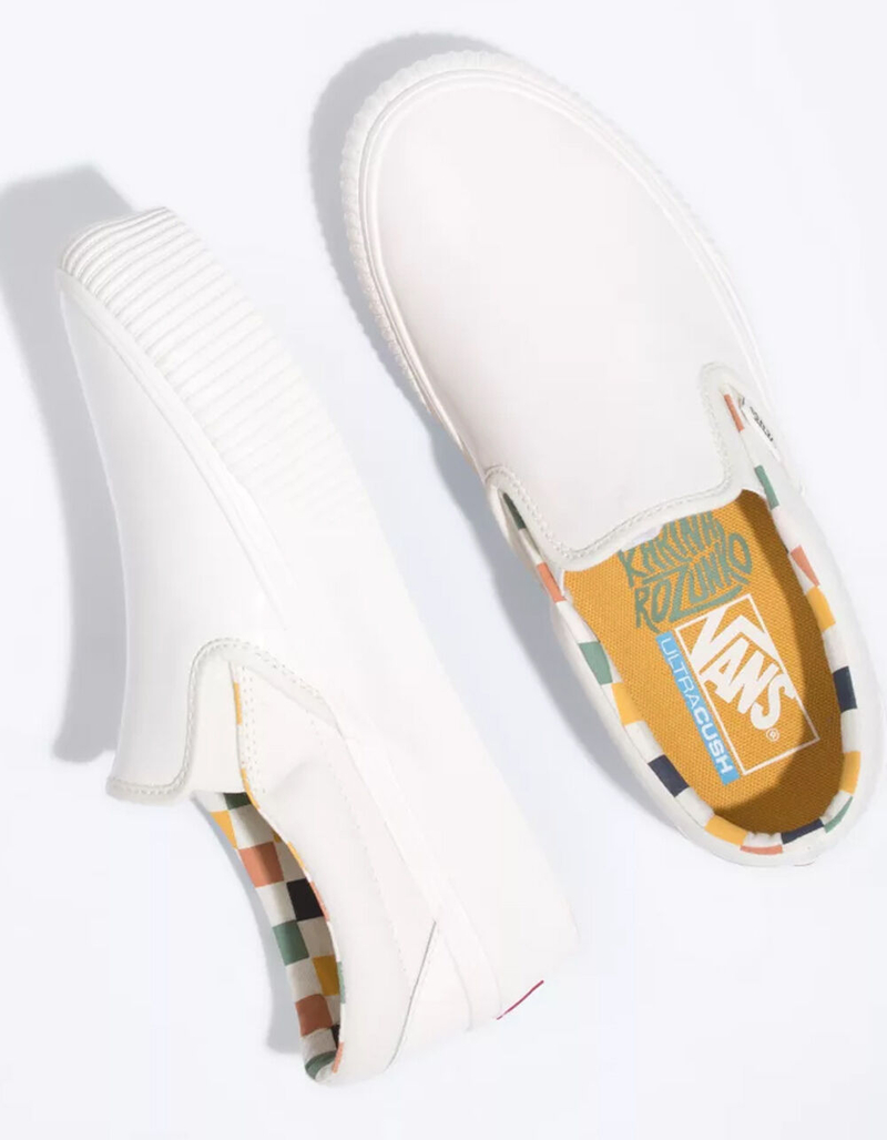 VANS Karina Rozunko Slip-On Platform SF Womens Shoes - WHITE - 9 | Tillys