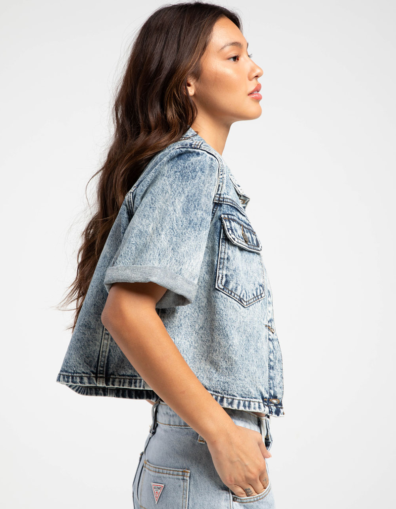 GUESS ORIGINALS Womens Denim Shirt - ACID WASH | Tillys