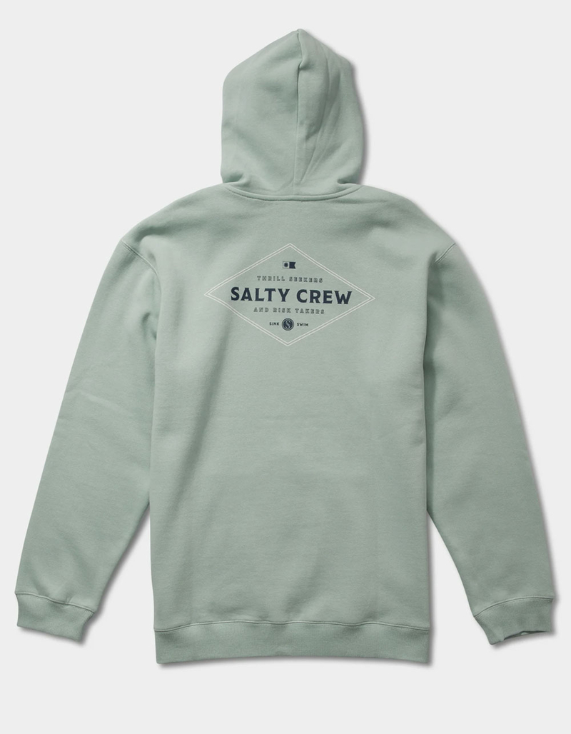 SALTY CREW Double Diamond Mackerel Mens Zip-Up Hoodie - SEAFOAM | Tillys