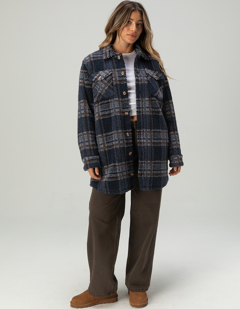 VOLCOM Silent Sherpa Womens Jacket - BLUE COMBO | Tillys