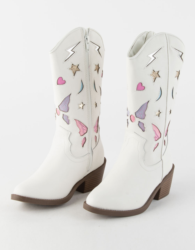 STEVE MADDEN Jlaw Girls Cowboy Boots - WHITE - 3 | Tillys