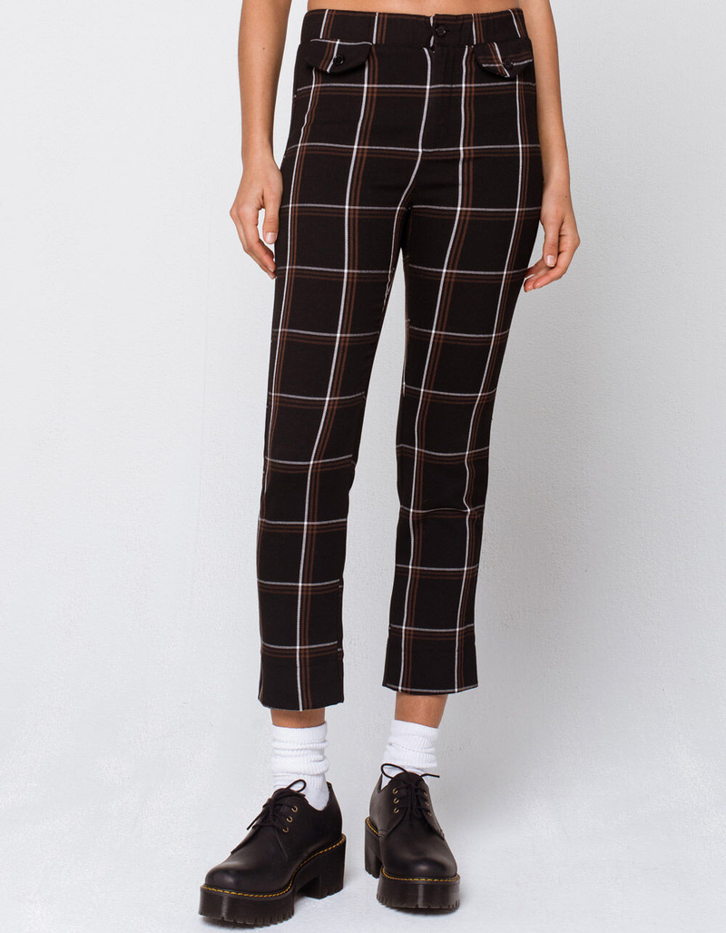 SKY AND SPARROW Window Pane Womens Pants - BLACK COMBO | Tillys
