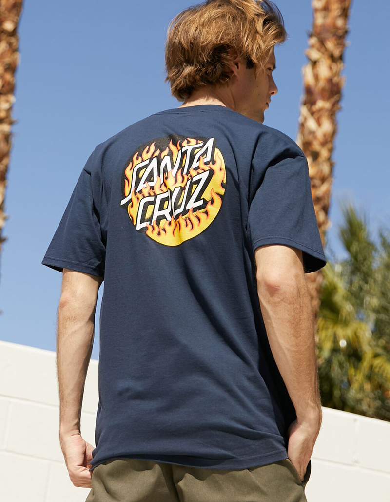 SANTA CRUZ Blaze Dot Mens Tee - NAVY | Tillys