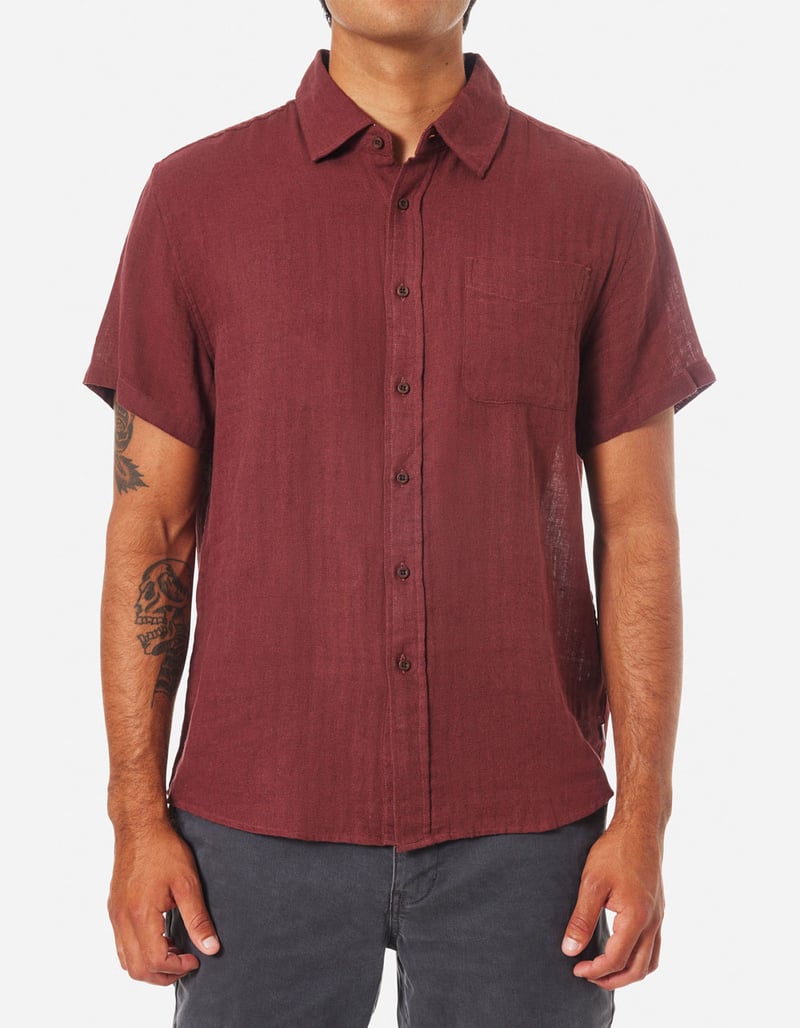 KATIN Alan Mens Button Up Shirt - BURGUNDY | Tillys