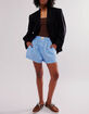 FREE PEOPLE Day To Day Solid Womens Boxer Shorts - BLUE | Tillys