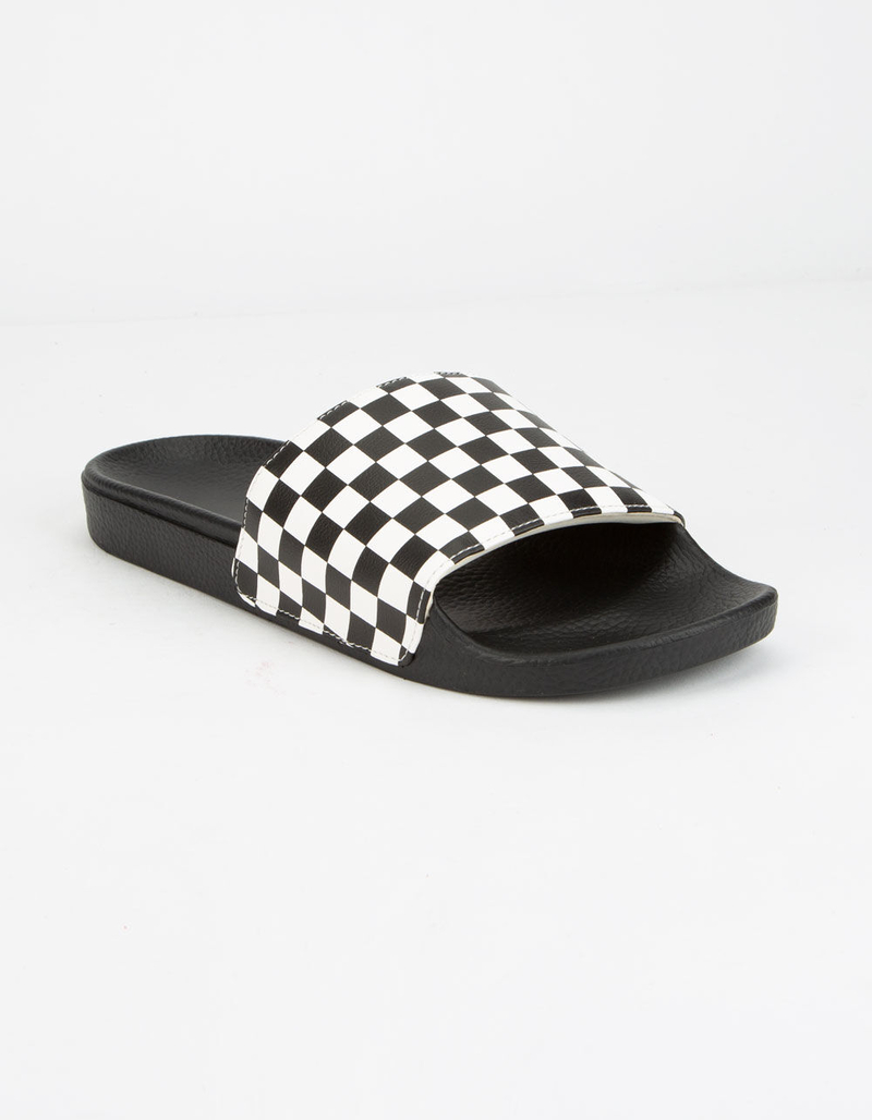 VANS Checkerboard White Mens Slide Sandals - WHITE | Tillys