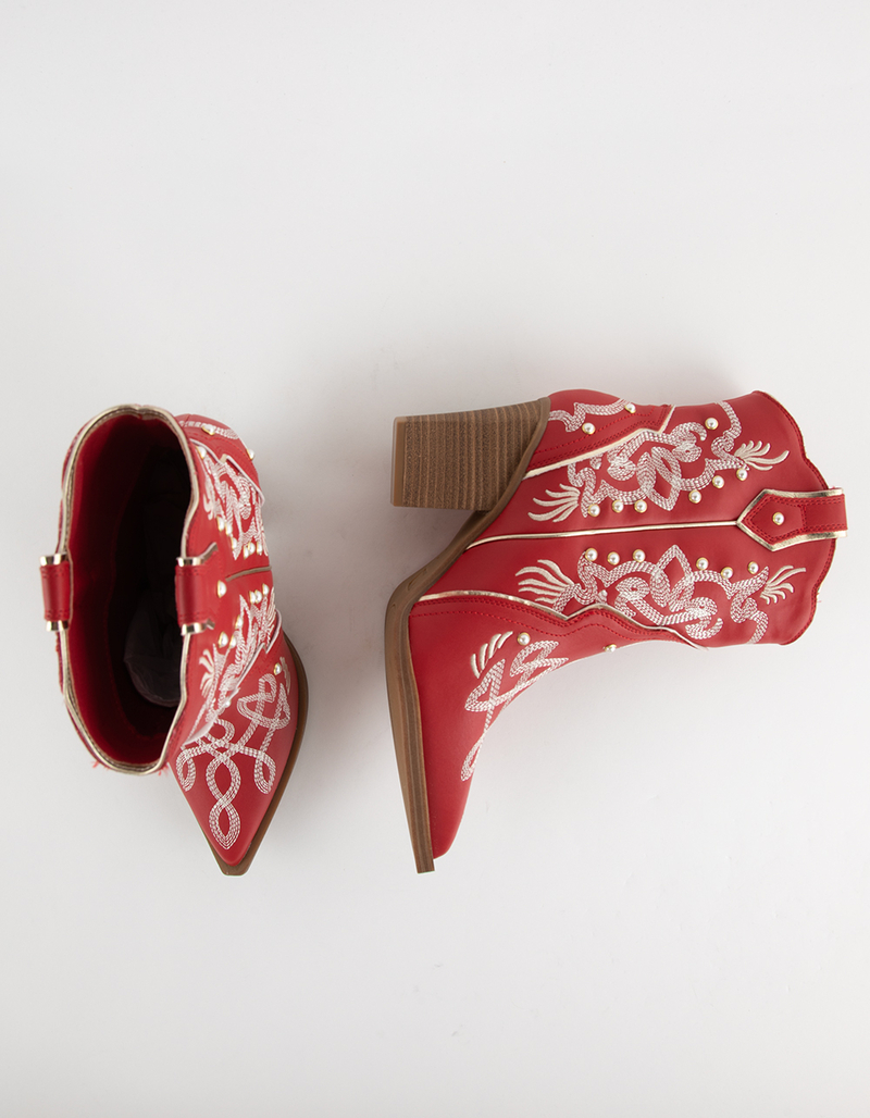 MIA Wendi Womens Western Short Boots - RED | Tillys