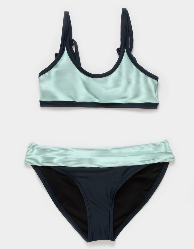 RIP CURL Block Party Rib Girls Bikini Set - BLUE COMBO | Tillys