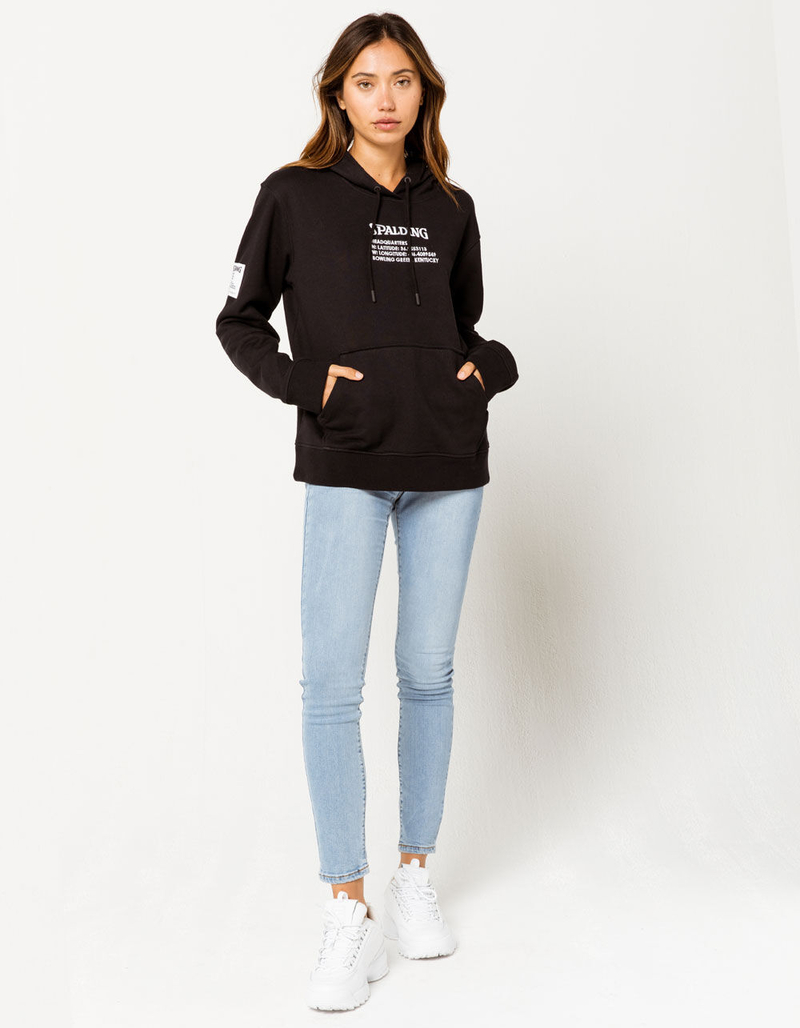 SPALDING Headquarters Womens Hoodie - BLACK - XS | Tillys