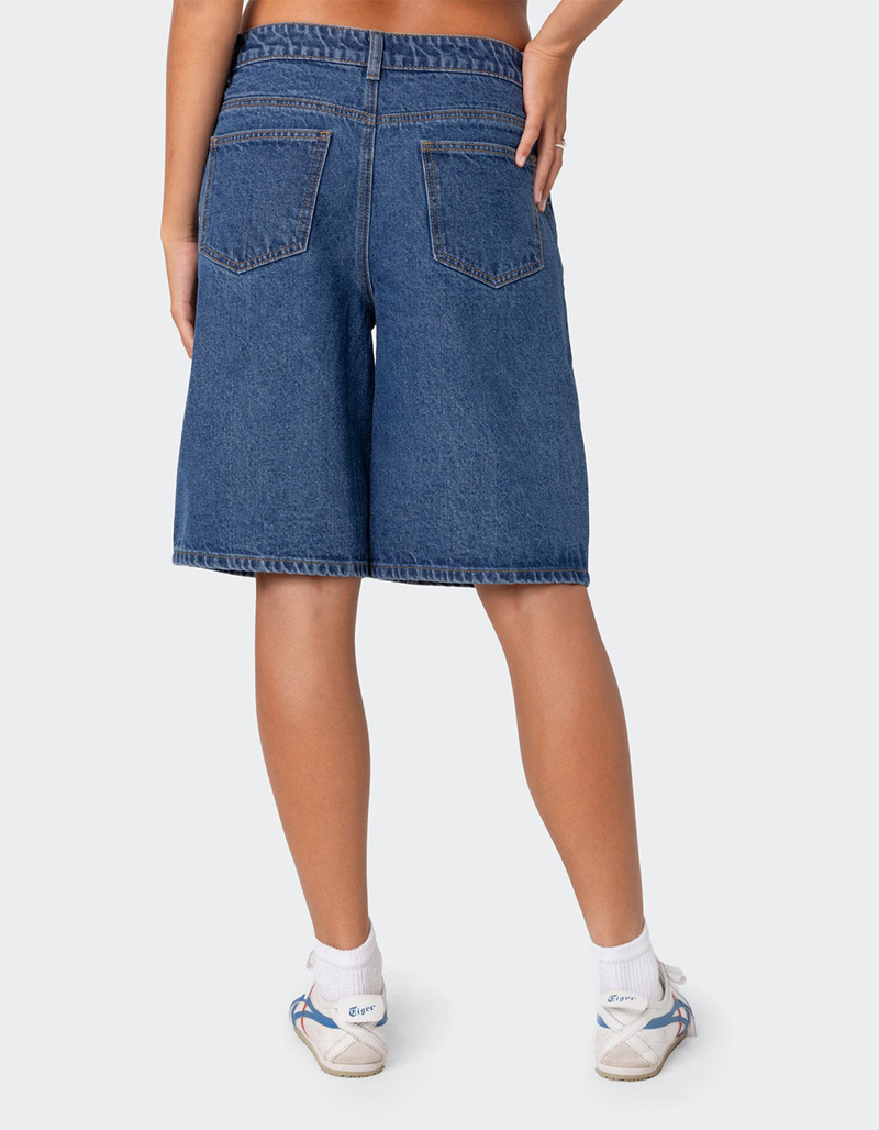 EDIKTED Jacqui Low Rise Denim Bermuda Shorts - LIGHT BLUE | Tillys