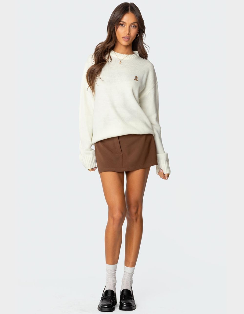 EDIKTED Marlie Tailored Micro Mini Skort - BROWN - M | Tillys