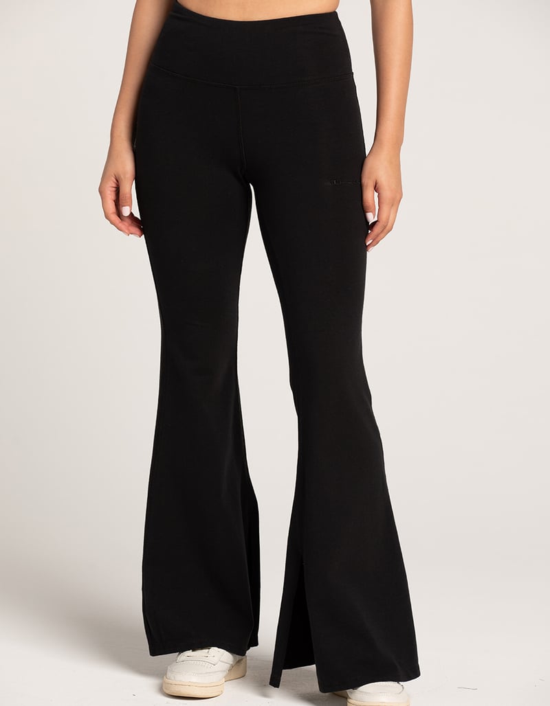 CHAMPION High Rise Split Flare Womens Leggings - BLACK - L | Tillys