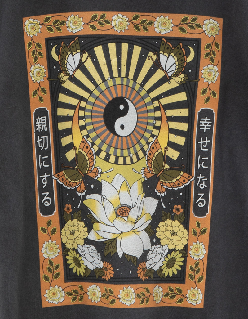 FULL TILT Ying Yang Poster Girls Oversized Tee - WASHED BLACK | Tillys