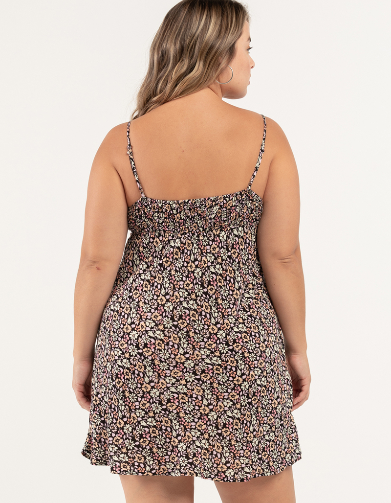 TIMING Ditsy Tie Babydoll Dress - BLACK COMBO | Tillys