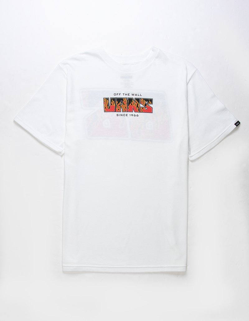 VANS Digi Flames Boys Tee - WHITE - M | Tillys