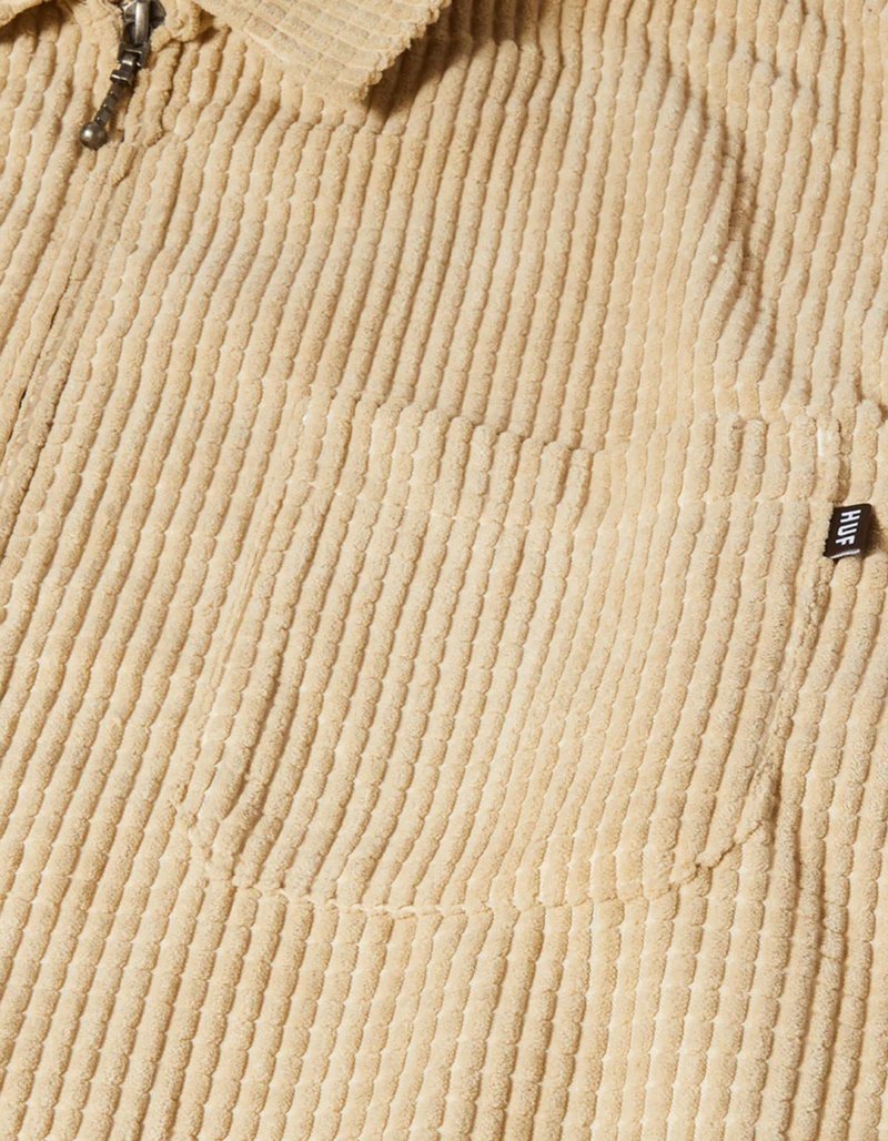 HUF Cornelius Mens Corduroy Zip Shirt - OATMEAL | Tillys