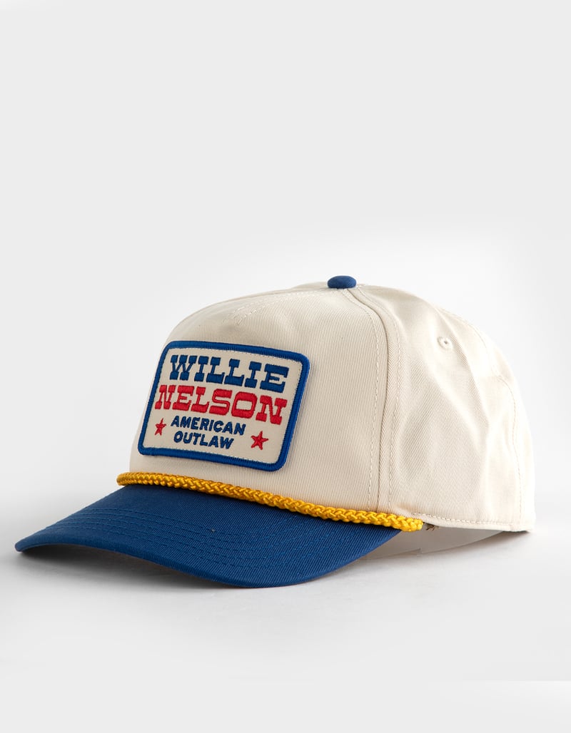 AMERICAN NEEDLE Willie Nelson Roscoe Snapback Hat - IVORY - ONE SIZE ...