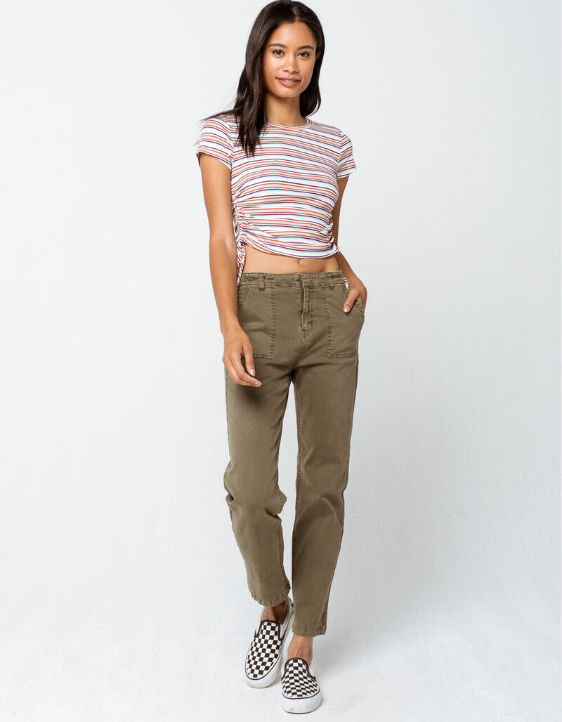 Sky And Sparrow Stripe Cinch Side Womens Navy Tee Navy 372432210