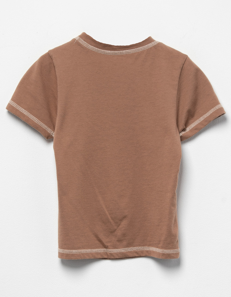 FULL TILT Butterfly Girls Baby Tee - BROWN - M | Tillys