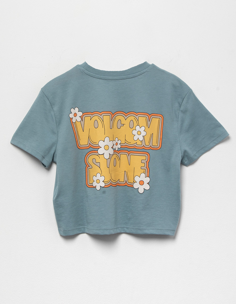 VOLCOM Bubble Logo Girls Pocket Tee - BLUE | Tillys