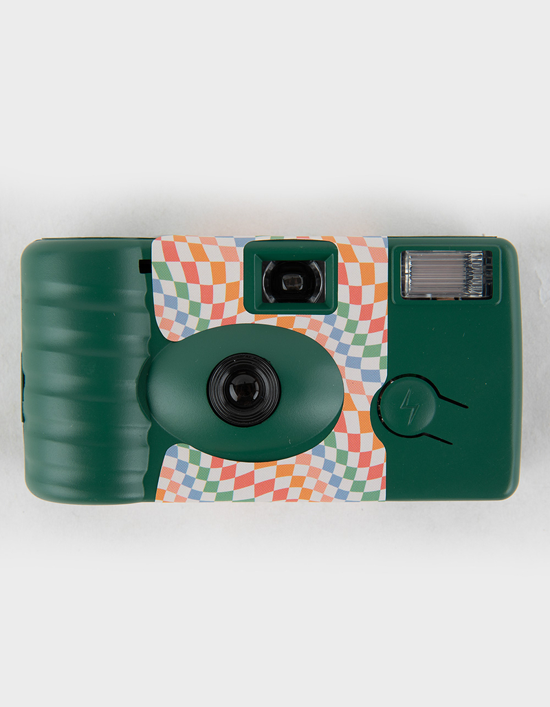 Wavy Checkered Disposable Camera - GREEN COMBO - ONE SIZE | Tillys