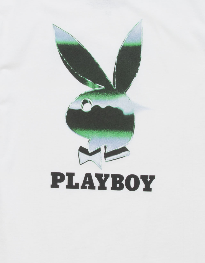 PLAYBOY Chrome Logo Mens Tee - WHITE | Tillys