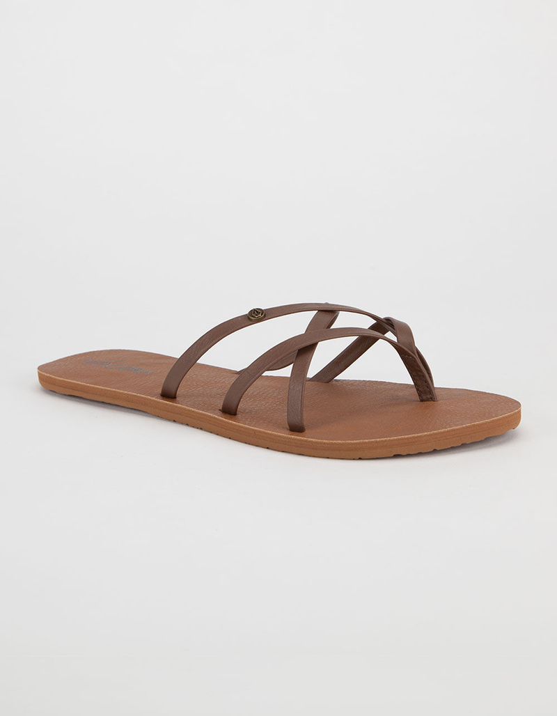 VOLCOM New School Womens Sandals - BROWN - 9 | Tillys