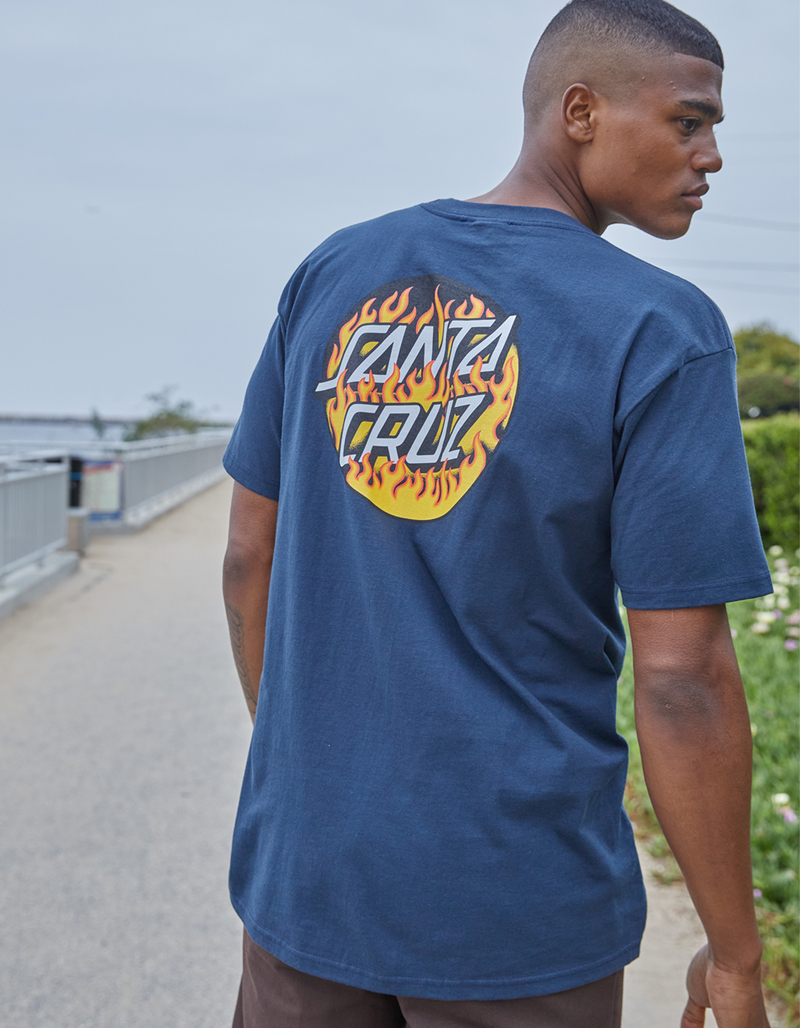 SANTA CRUZ Blaze Dot Mens Tee - NAVY | Tillys