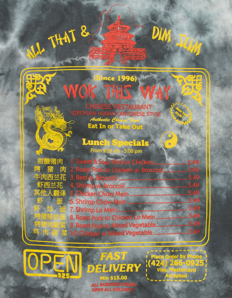 OPEN 925 Wok This Way Mens T-Shirt - BLACK COMBO | Tillys