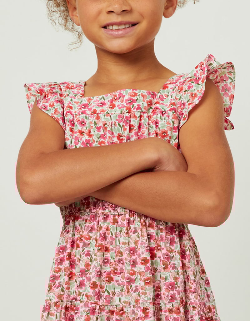 HAYDEN Girls Ruffle Dress - RED COMBO | Tillys