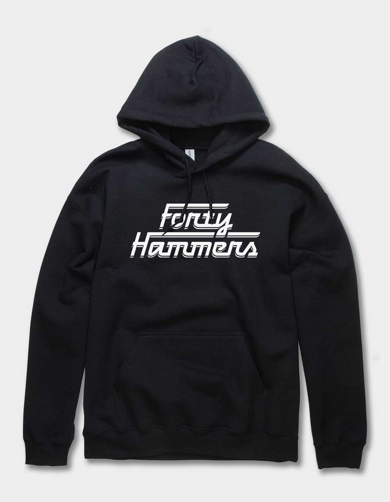 Forty Hammers Script Logo Unisex Hoodie Black Tillys