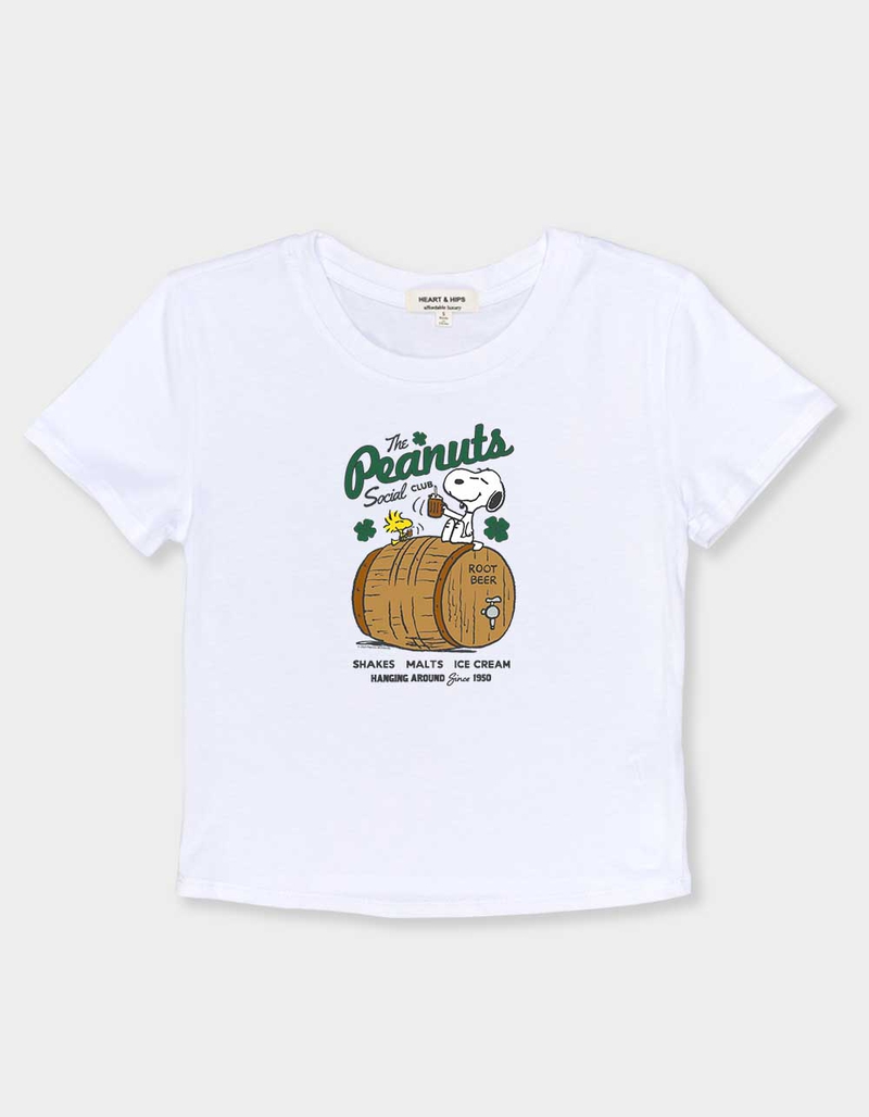 PEANUTS Social Club Clovers Womens Baby Tee - WHITE | Tillys