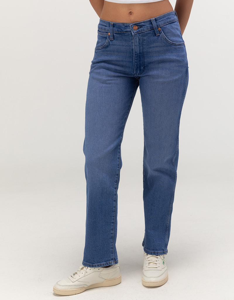 WRANGLER Sunset Mid Rise Straight Womens Jeans - BLUE BLAST | Tillys